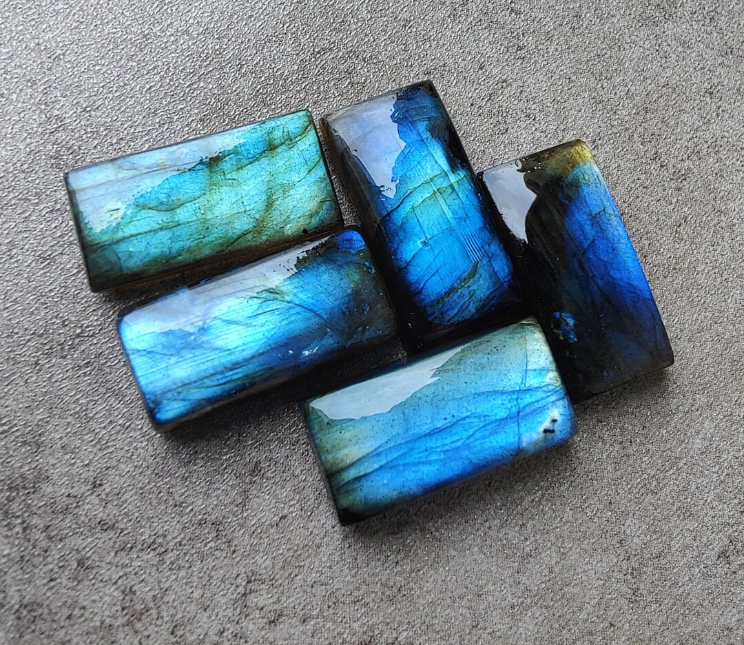 Natural Labradorite Big Rectangle Shape Cabochon Flat Back Calibrated ...