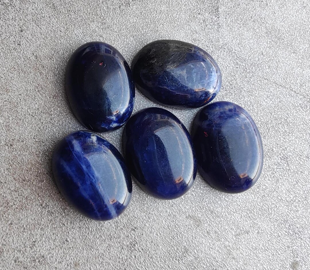 Natural Sodalite Cabochon: AAA+ Oval Gemstone, Calibrated Flat Back - Etsy