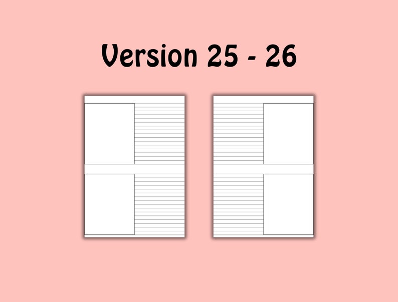 Printable 8mm Coloured Ruled Lined Paper Pack PDF Template, A4 A5 US ...