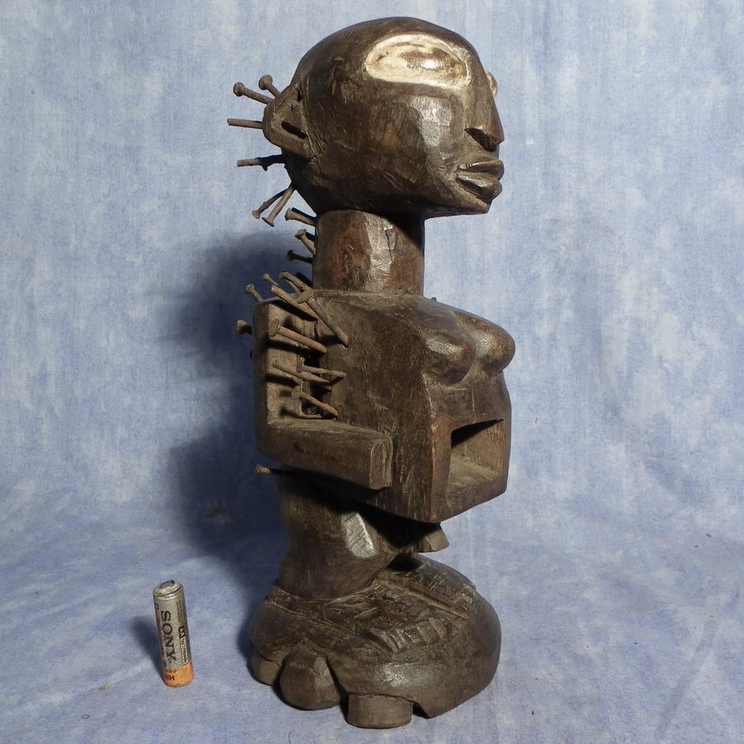 Statue Nkissi BAKONGO 31cm Congo AFRICANTIC First Arts Black Africa ...