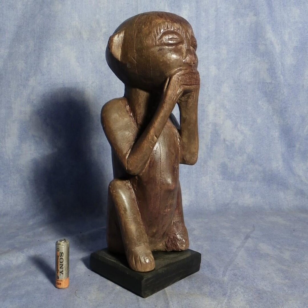 KONGO Ancestor Statue 23cm Zaire Gallery AFRICANTIC First Arts Black ...