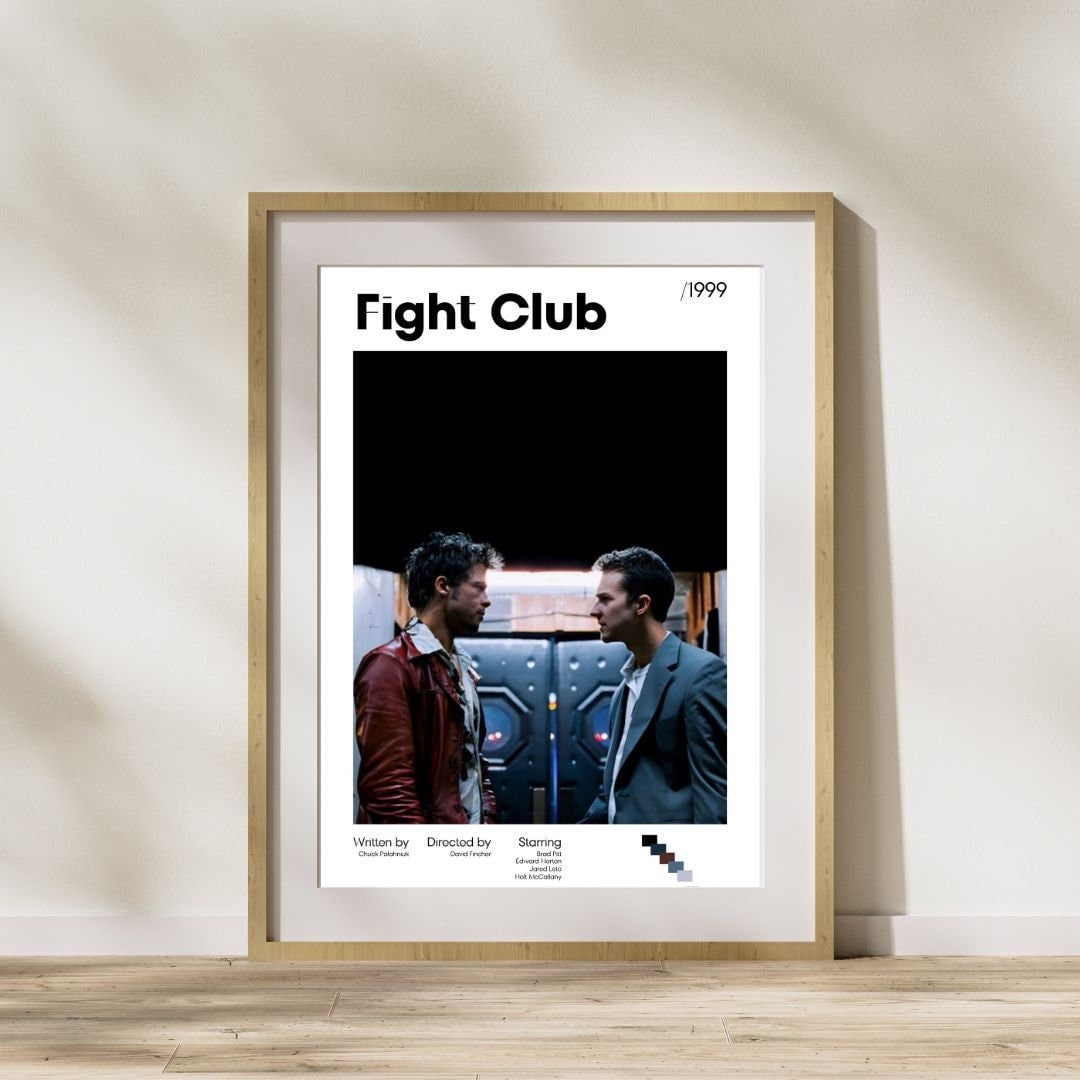FIGHT CLUB Movie Poster / Cult Movie Print/ Modern Movie Poster / Fight ...