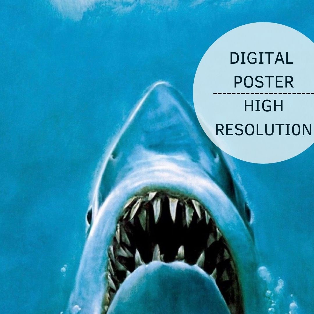JAWS Movie Poster, Jaws Poster Print, Jaws Wall Decor, Jaws Print ...