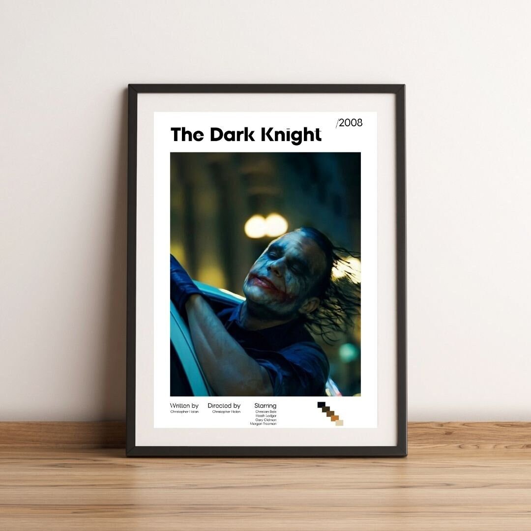 THE DARK KNIGHT Movie Poster, the Dark Knight Poster Print, the Dark ...