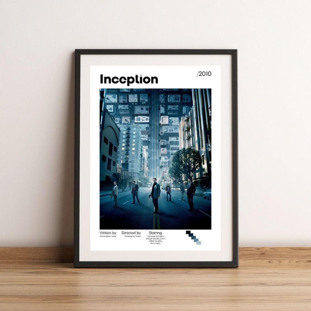 INCEPTION Movie Poster, Inception Poster Print, Wall Decor, Christopher ...