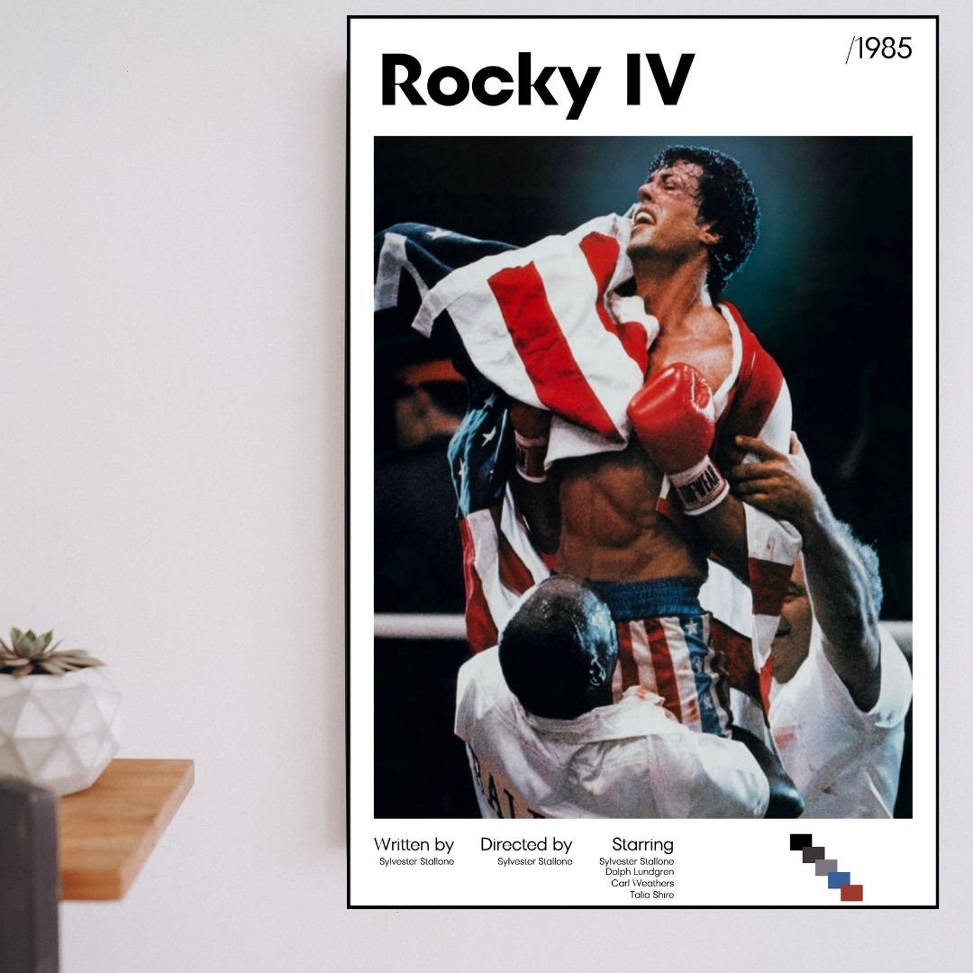 ROCKY IV Movie Poster / Rocky Poster Print / Modern Movie Poster / Cool ...