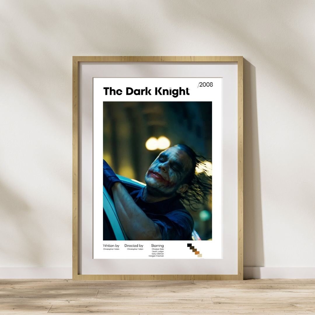 THE DARK KNIGHT Movie Poster, the Dark Knight Poster Print, the Dark ...