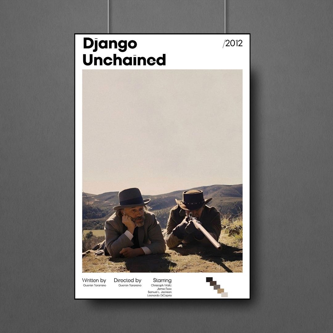 DJANGO UNCHAINED Movie Poster / Django Unchained Poster Print / Modern ...