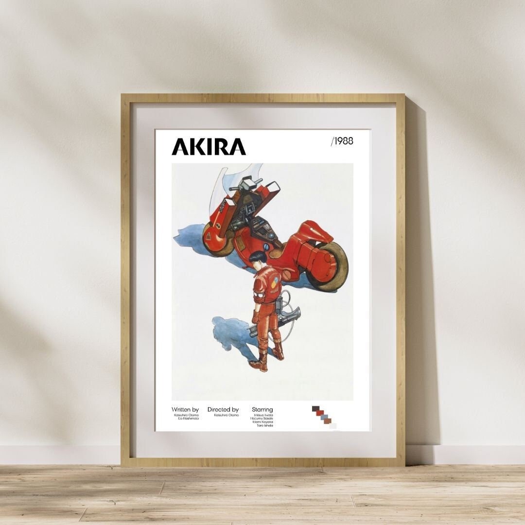 AKIRA Movie Poster / AKIRA Poster Print / Modern Movie Poster / Cool ...