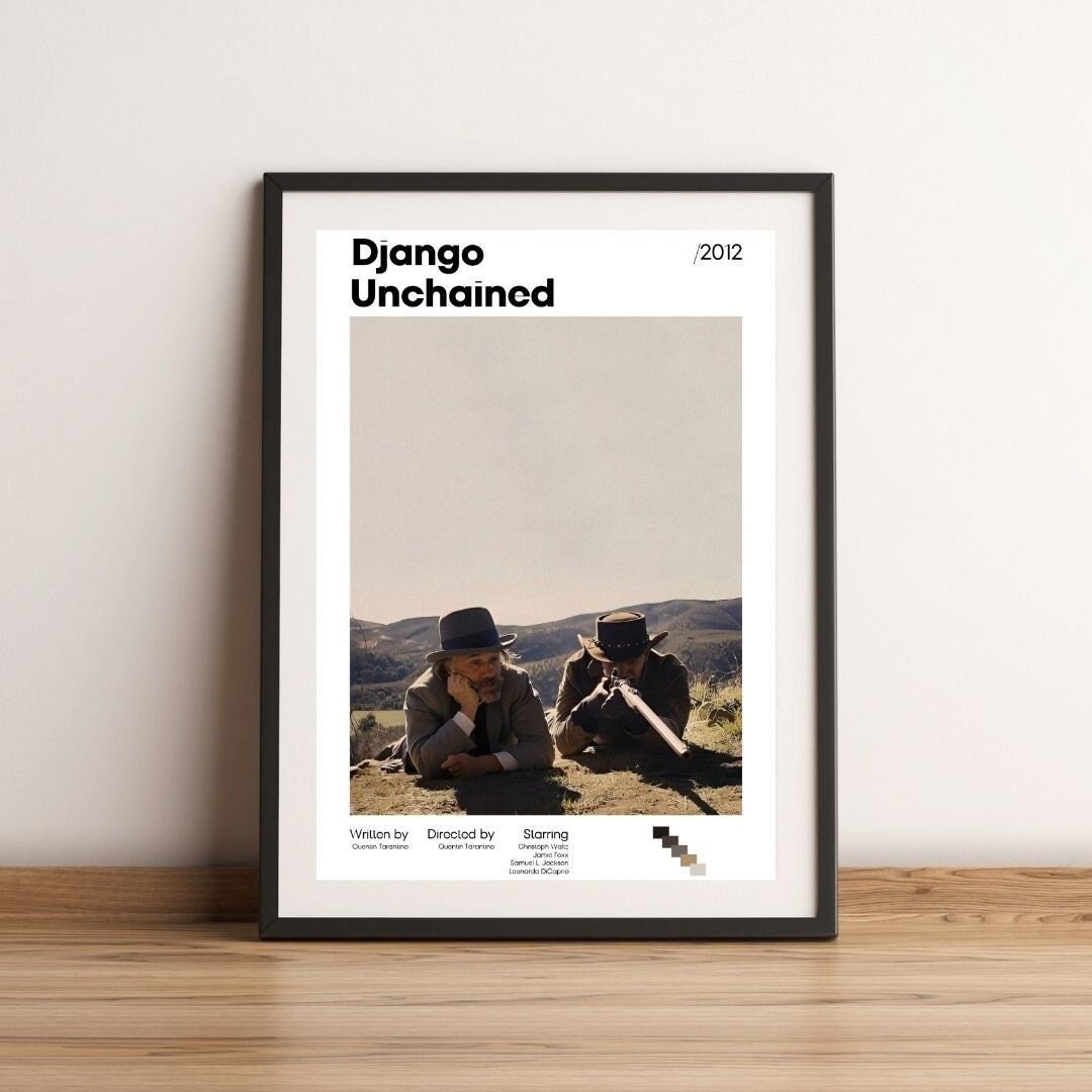DJANGO UNCHAINED Movie Poster / Django Unchained Poster Print / Modern ...