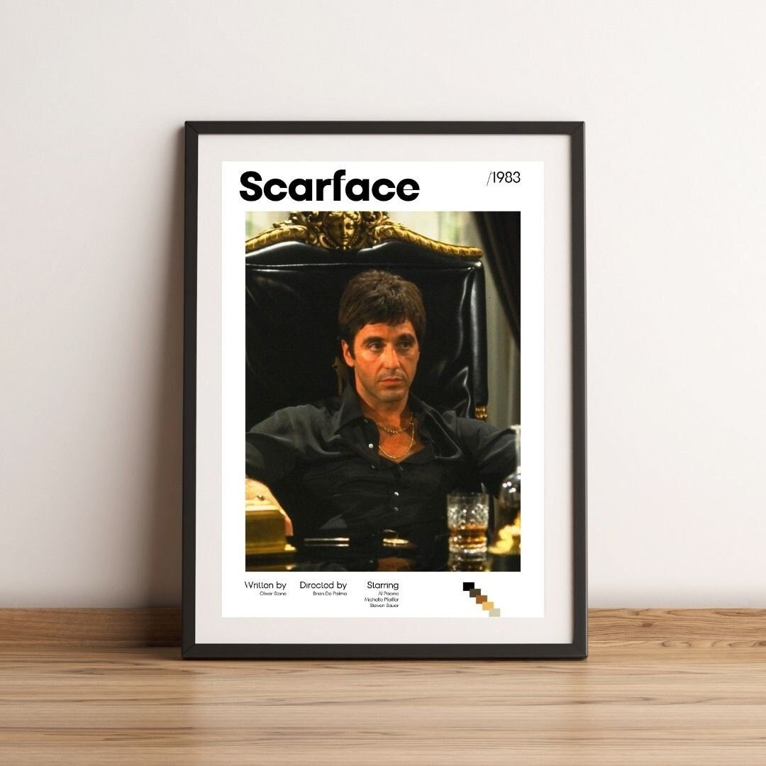 SCARFACE Movie Poster, Scarface Poster Print, Scarface Wall Decor ...