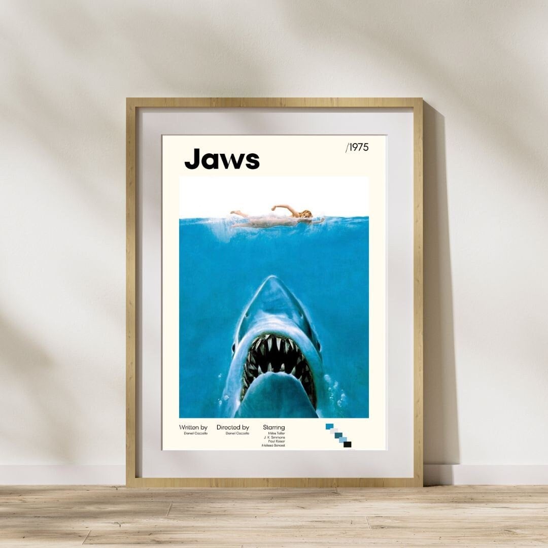 JAWS Movie Poster Jaws Poster Print Jaws Wall Decor Jaws - Etsy