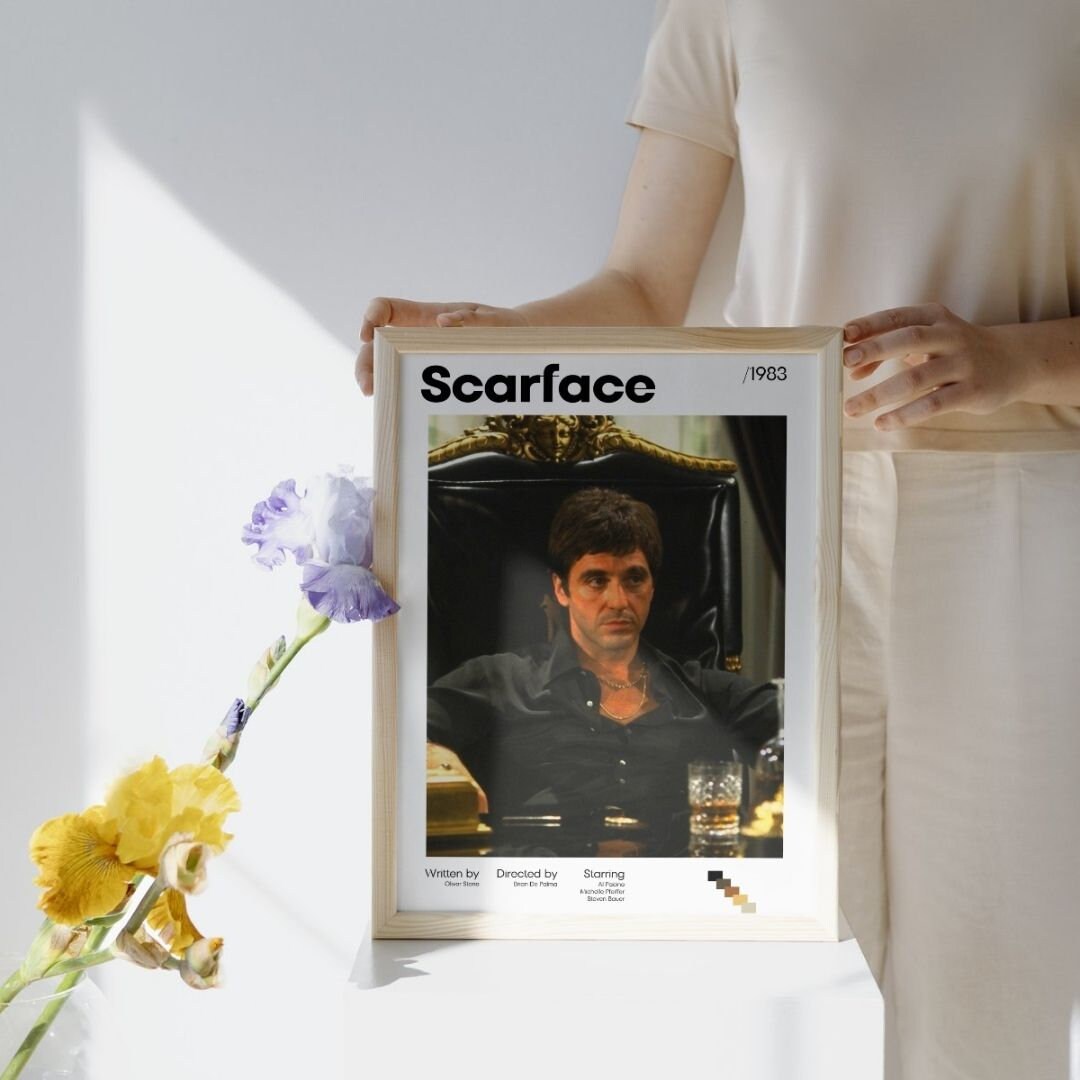 SCARFACE Movie Poster, Scarface Poster Print, Scarface Wall Decor ...