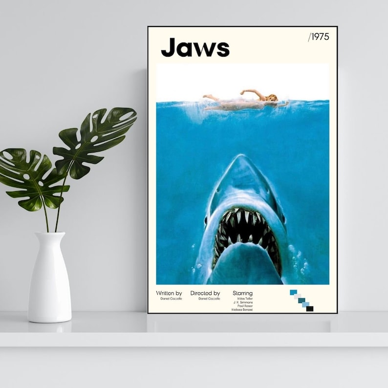 JAWS Movie Poster, Jaws Poster Print, Jaws Wall Decor, Jaws Print ...