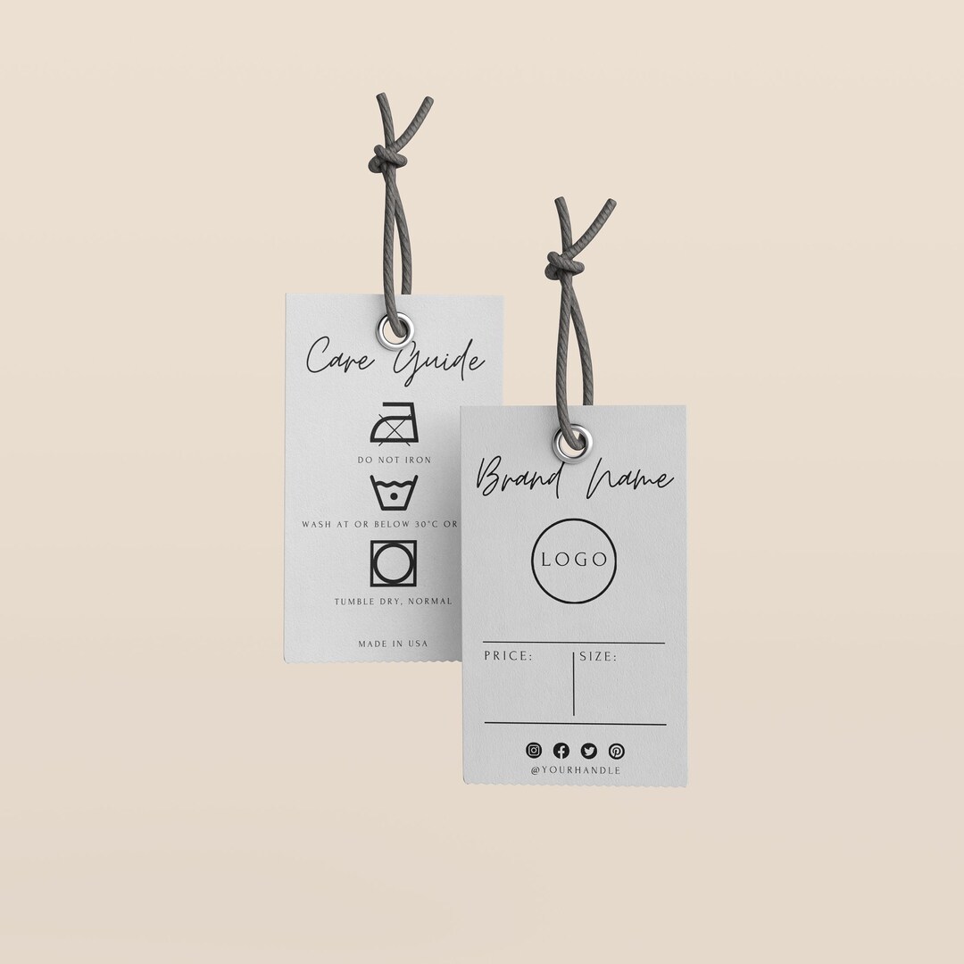 Editable Hang Tag Template, Printable Price Tag, Modern Minimal Product ...