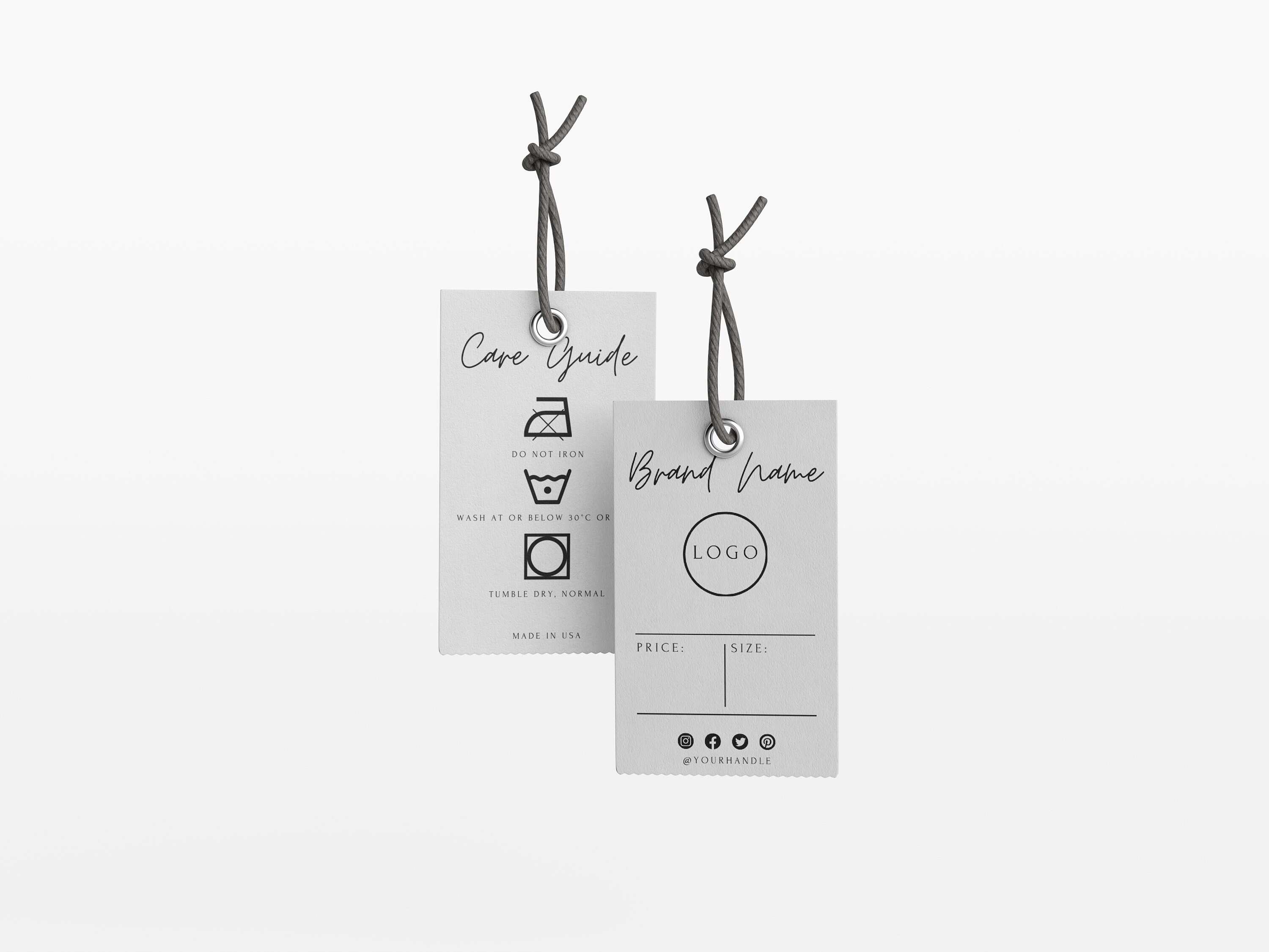 Editable Hang Tag Template, Printable Price Tag, Modern Minimal Product ...
