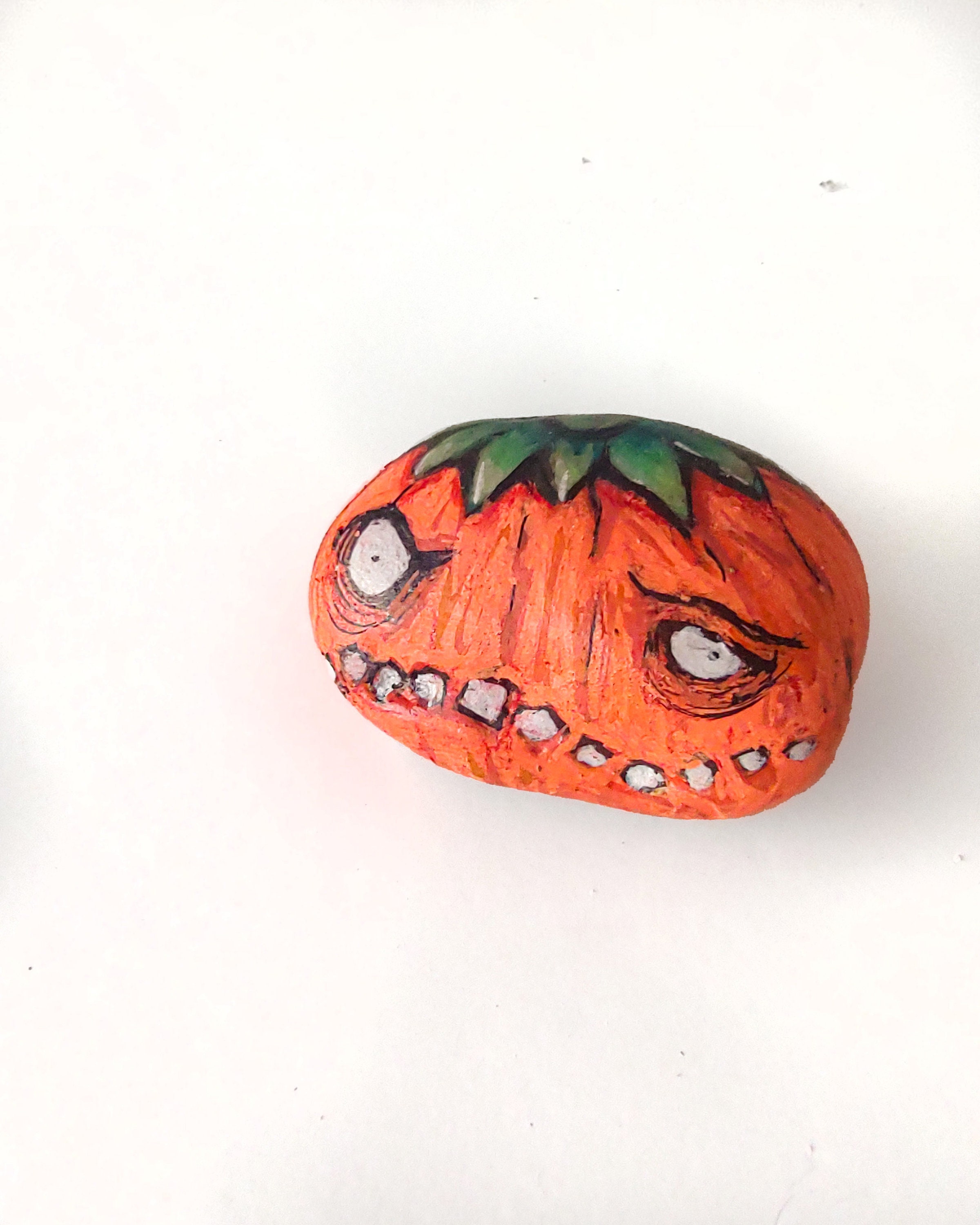 Halloween Pumpkin Pebble Stone - Etsy