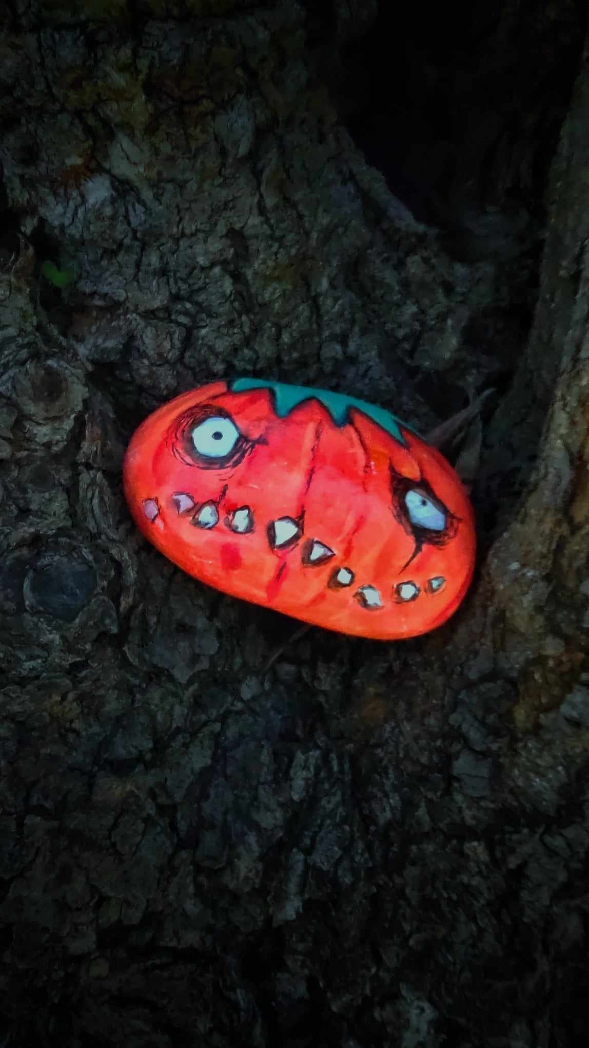 Halloween Pumpkin Pebble Stone - Etsy