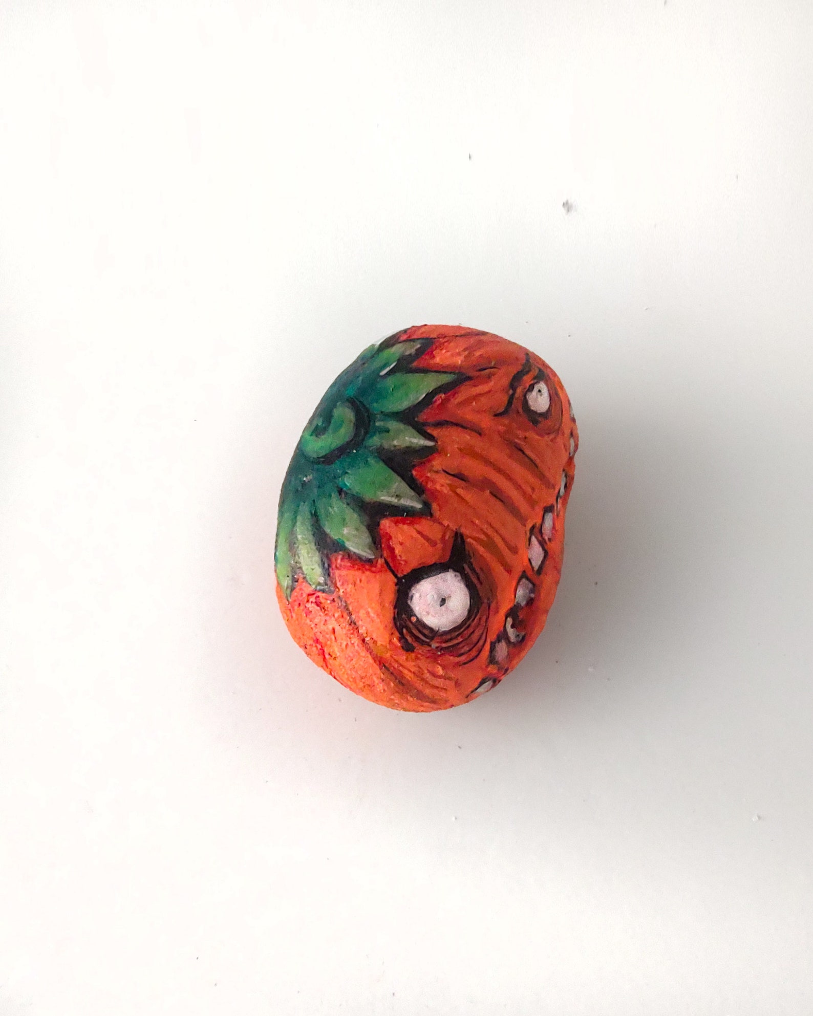 Halloween Pumpkin Pebble Stone - Etsy