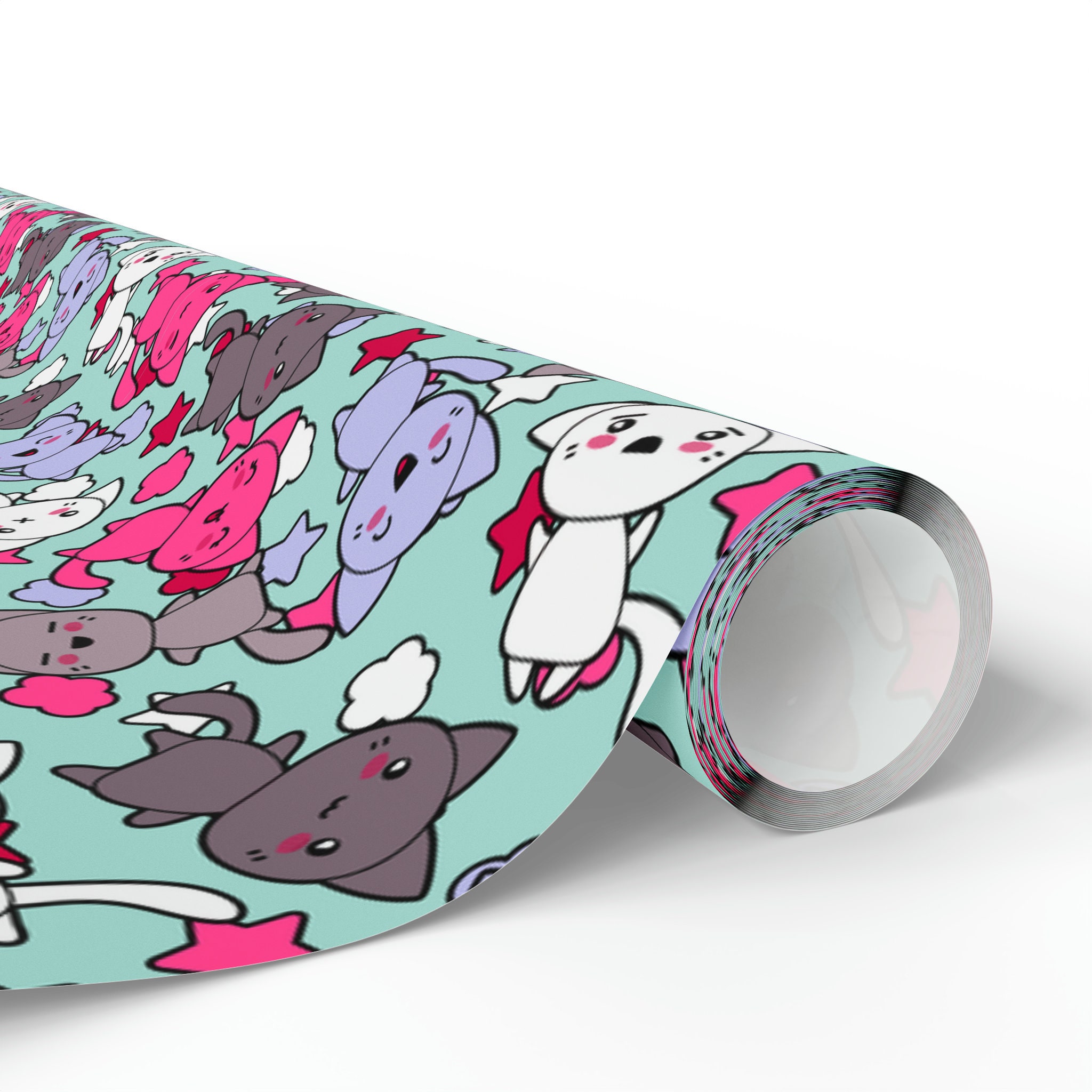 Cute Kawaii Kitty Cat Wrapping Papers Rolls Gift for Her sold by ...