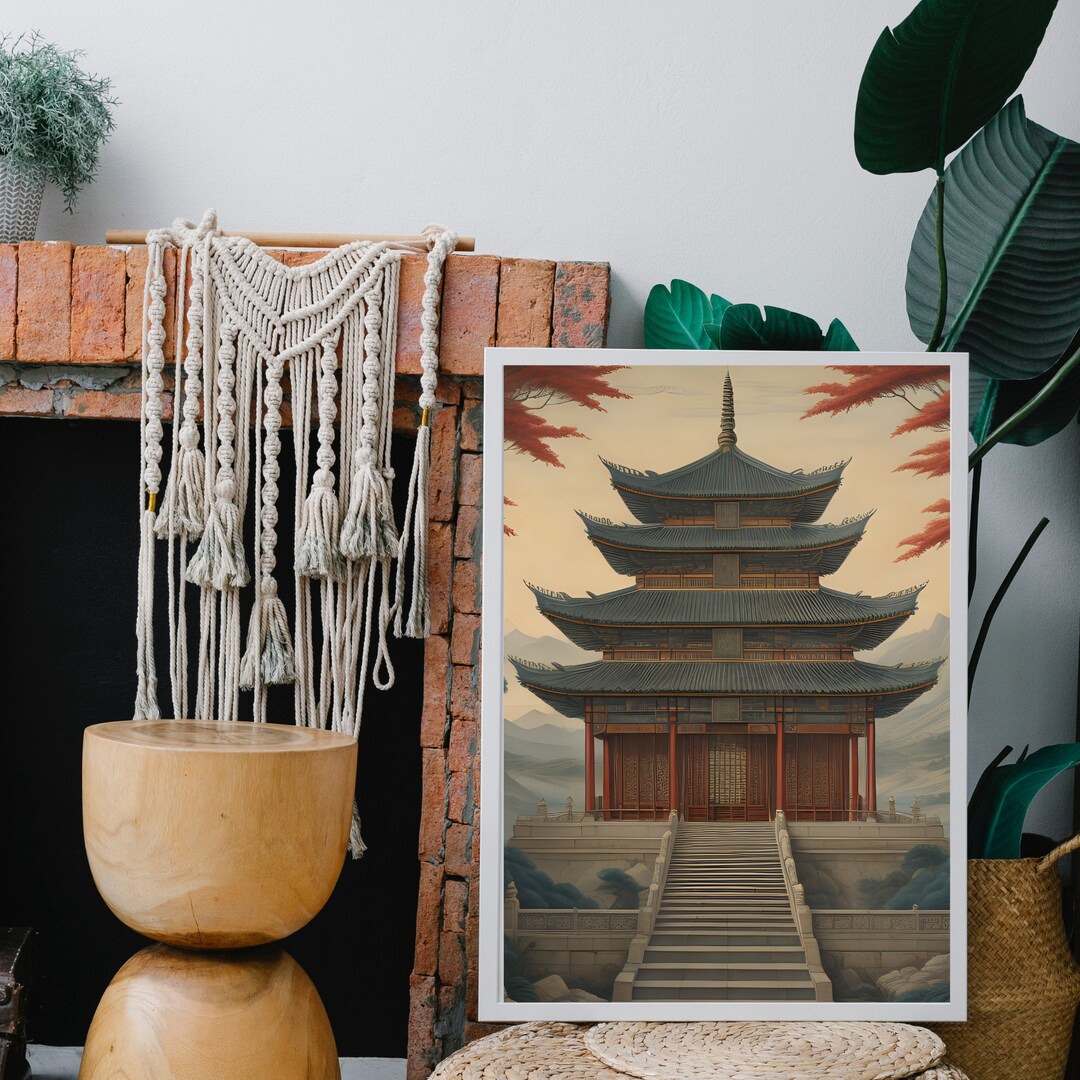 Japanese Temple Wall Art Temple Poster PRINTABLE Vintage - Etsy