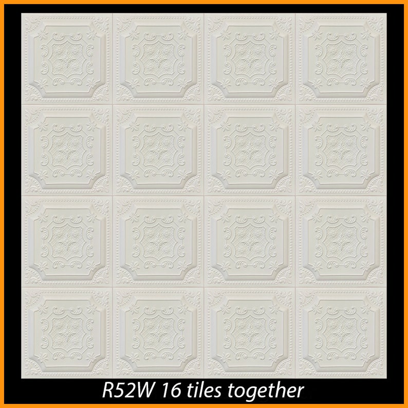 Styrofoam Ceiling Tiles Glue up Over Popcorn Ceiling Easy DIY ...