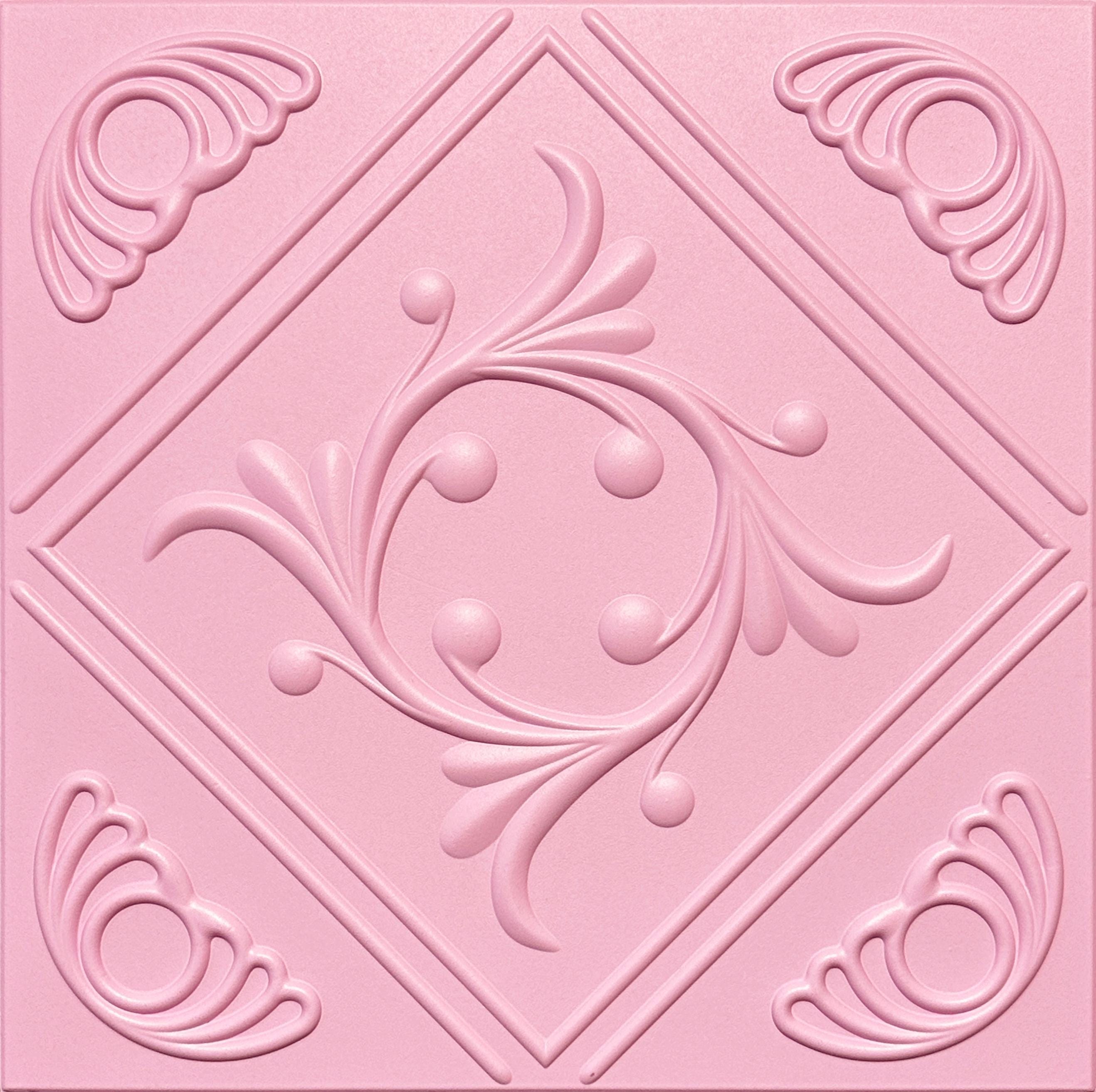 Ceiling Tile, Styrofoam, Glue Up, 20x20 - Barbie Pink - Pre-painted ...