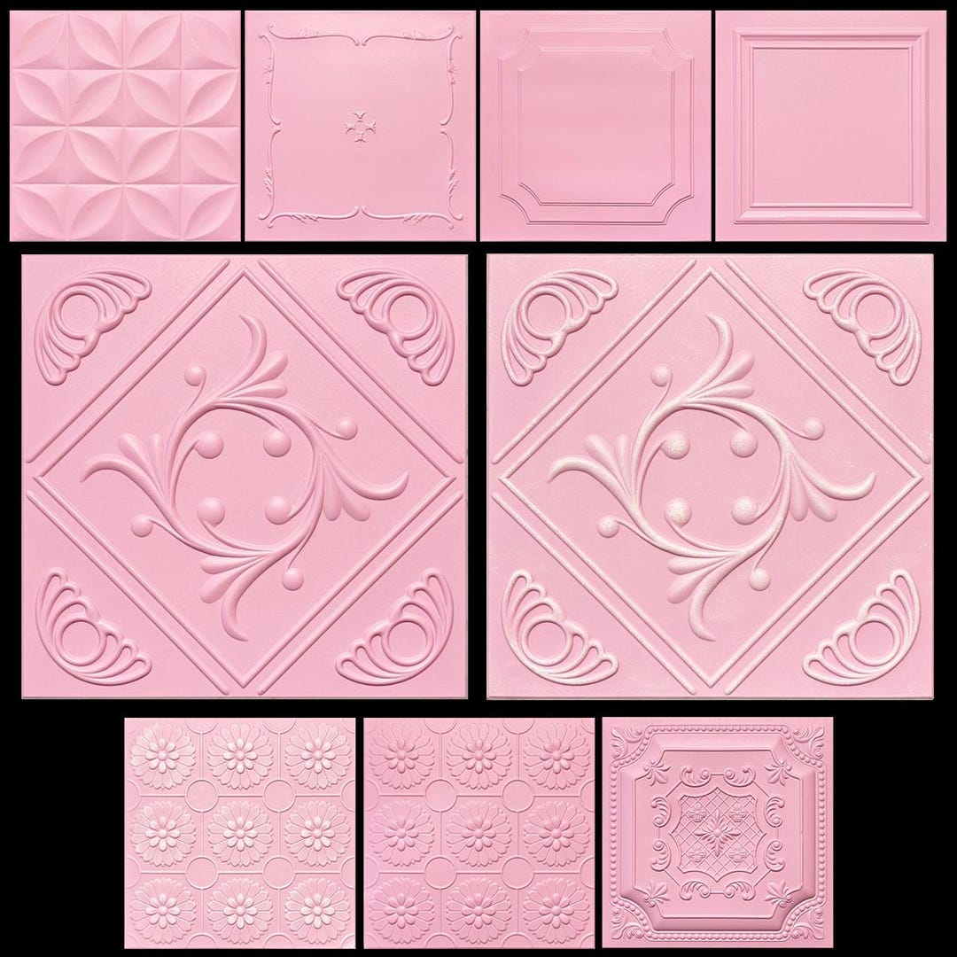 Ceiling Tile, Styrofoam, Glue Up, 20x20 - Barbie Pink - Pre-painted ...