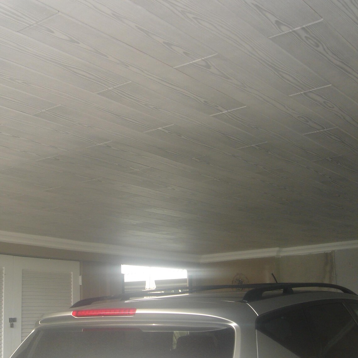 Styrofoam Ceiling Planks: White-gray Wood Imitation, Glue-up (36 Pcs ...