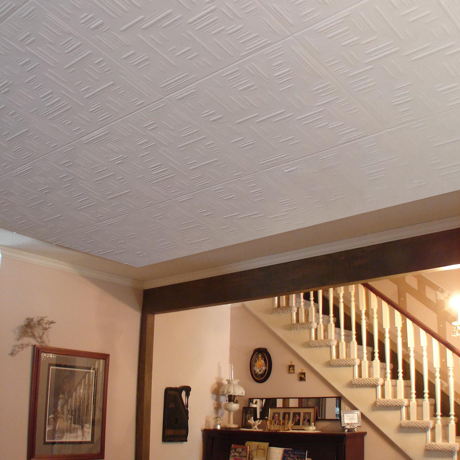 Textured Styrofoam Ceiling Tile: Glue-up DIY Installation - Etsy