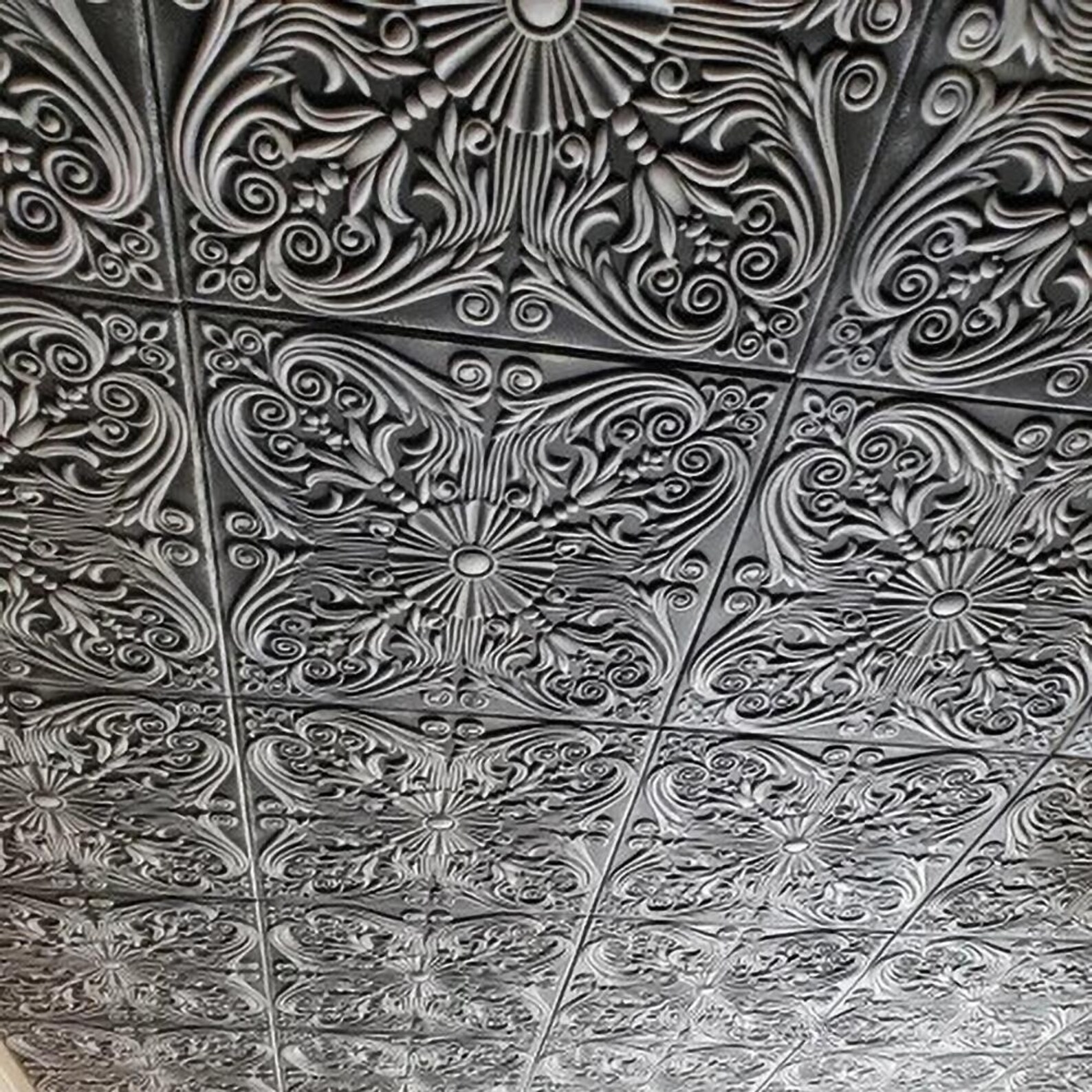 Ceiling Tile, Styrofoam, Glue Up, 20x20 - R39 Victorian - Pre-painted ...