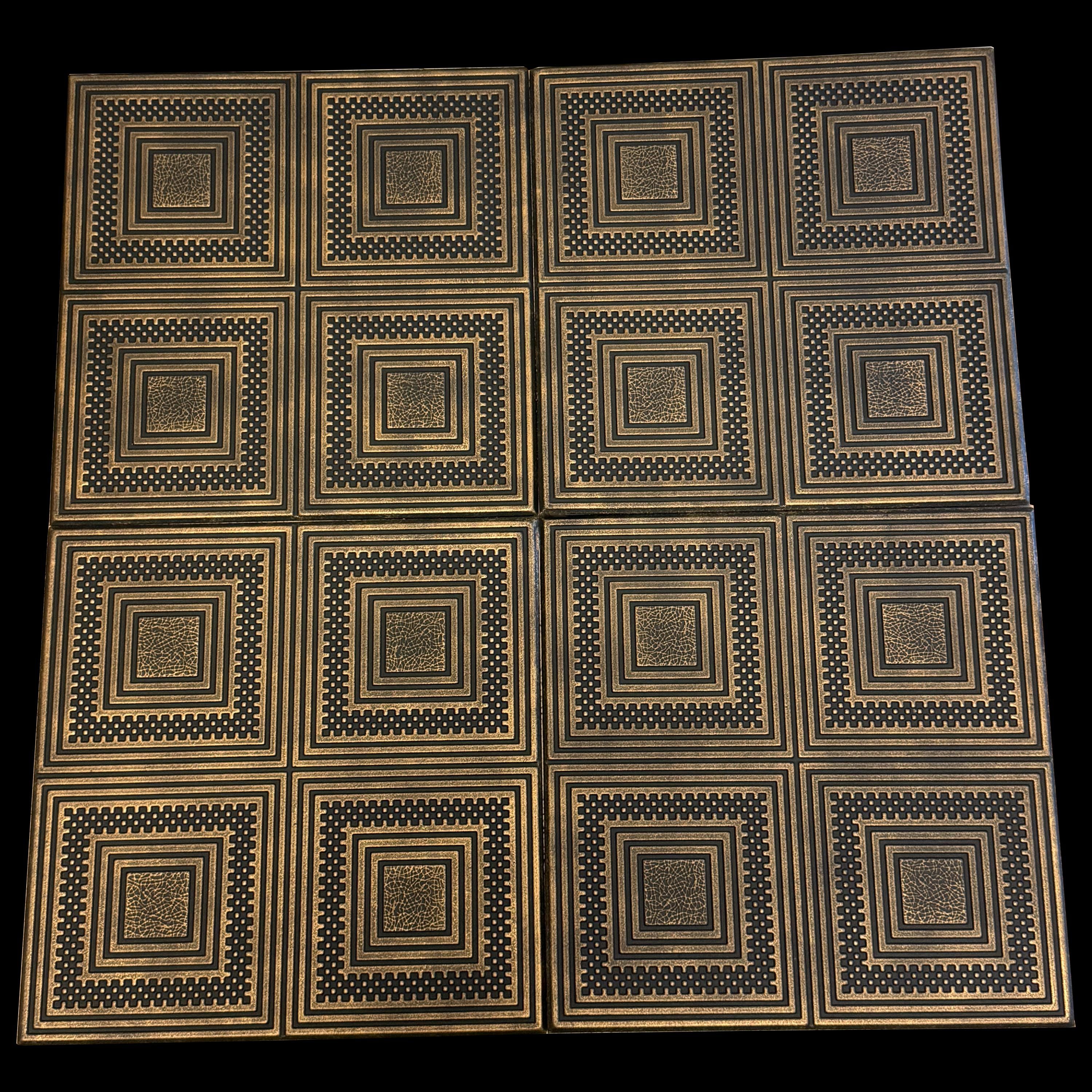 Hand-painted Styrofoam Ceiling Tile: Antique Colors, Glue-up - 20x20 ...