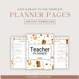 Teacher Planner, Lesson Planner Printable, 2024 Teacher Planner, School ...