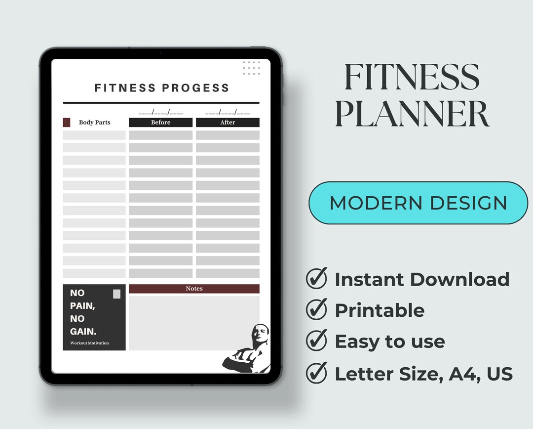 Neutral Clean Tracker| Fitness Tracker| Clean Professional Planner ...