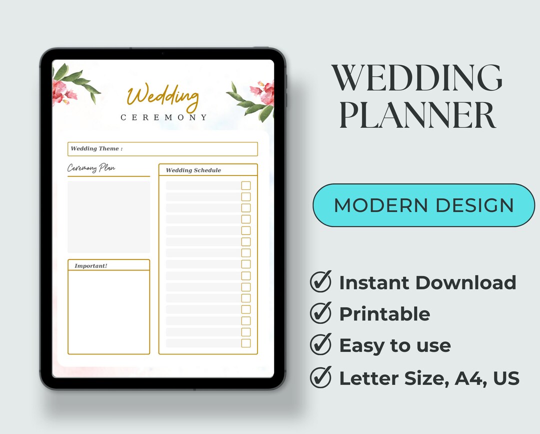 Wedding Planner Printable | Printable Wedding Planner Pages | Wedding ...