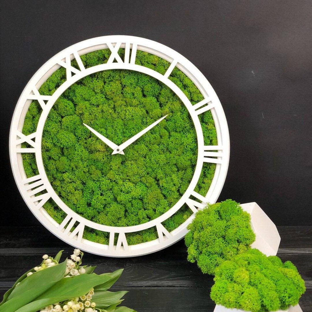 Made to Order Moss Wall Clock, Personalized Gift, Wall Art, Custom Made ...
