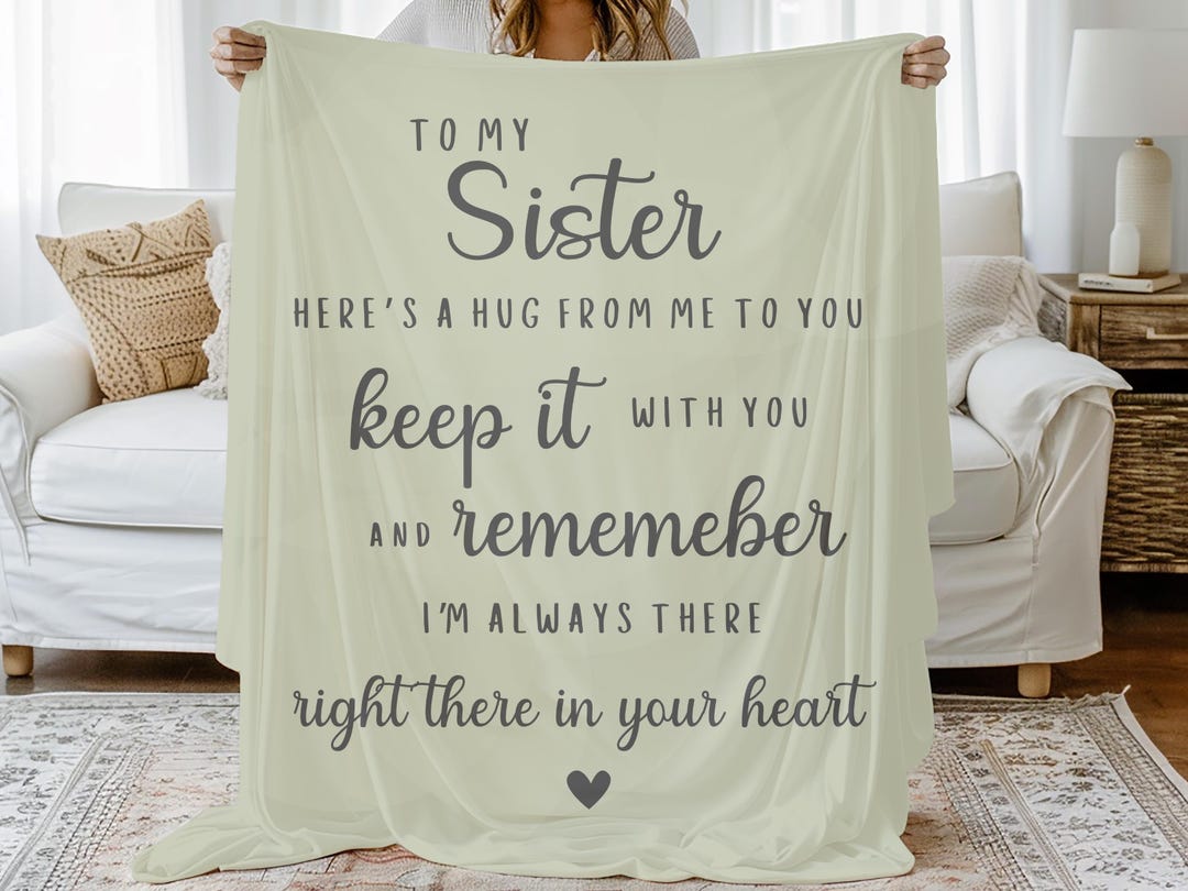 Personal Sister Gift Blanket, Thinking of You Caring Sister Gift - Etsy