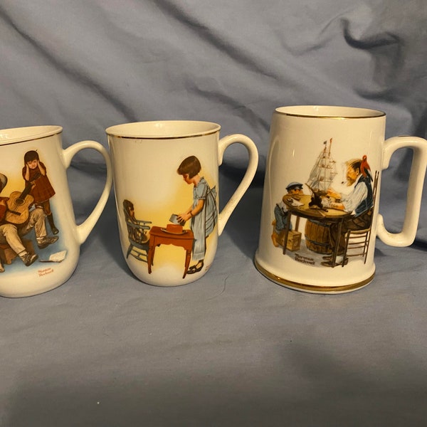 Norman Rockwell Cup - Etsy