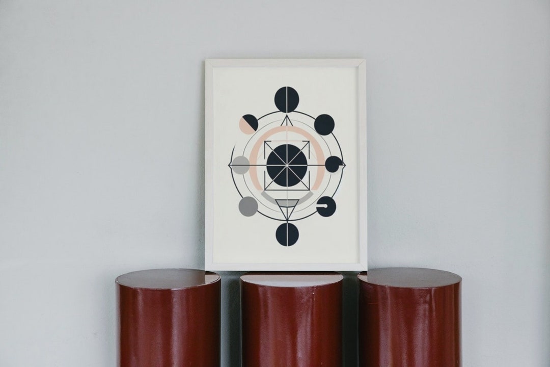 Geometric Abstract Minimalist Drawing - Etsy