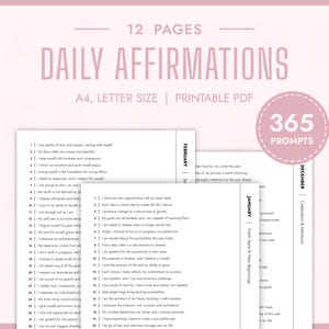 Affirmations Bundle Printable Daily Affirmations Self Care Beginner ...