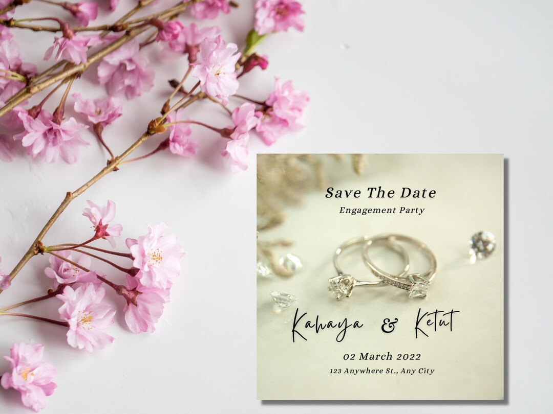 Engagement and Wedding Invitation Card Template Printable - Etsy