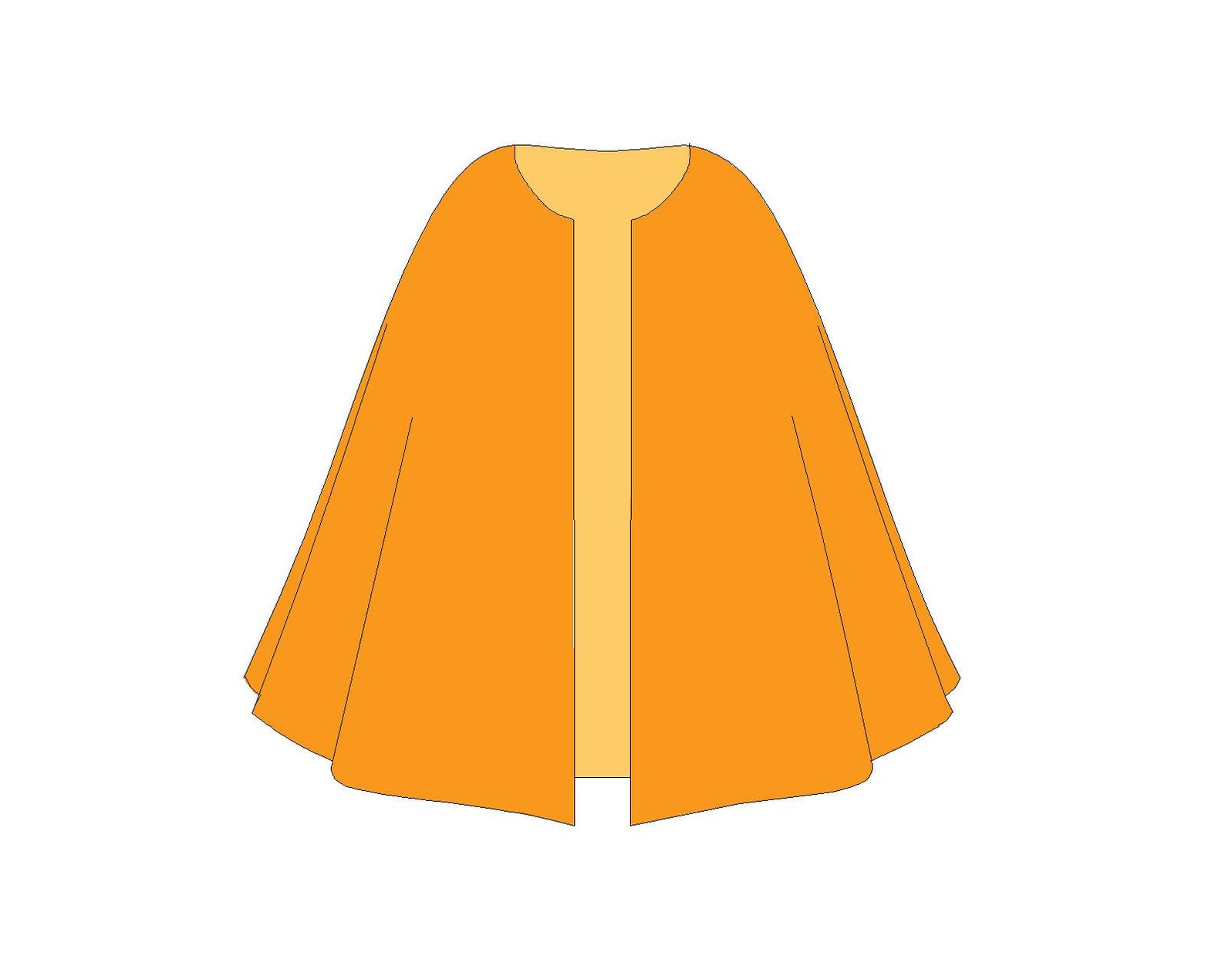 Long Cape PDF Sewing Pattern – 9 Sizes, Poncho Coat Cardigan (pattern ...