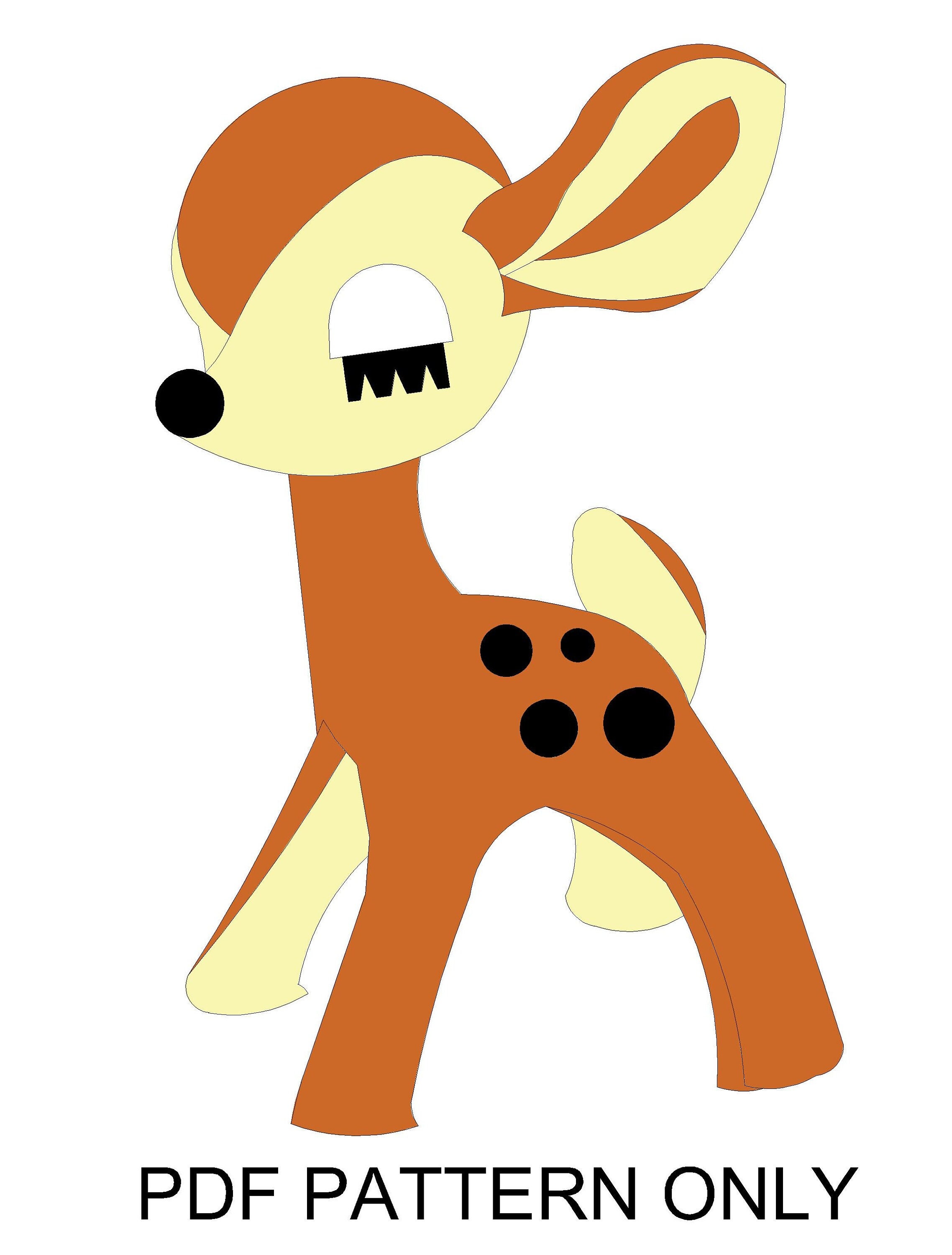 Printable Bambi Pdf Sewing Pattern Baby Deer Pattern Fawn - Etsy