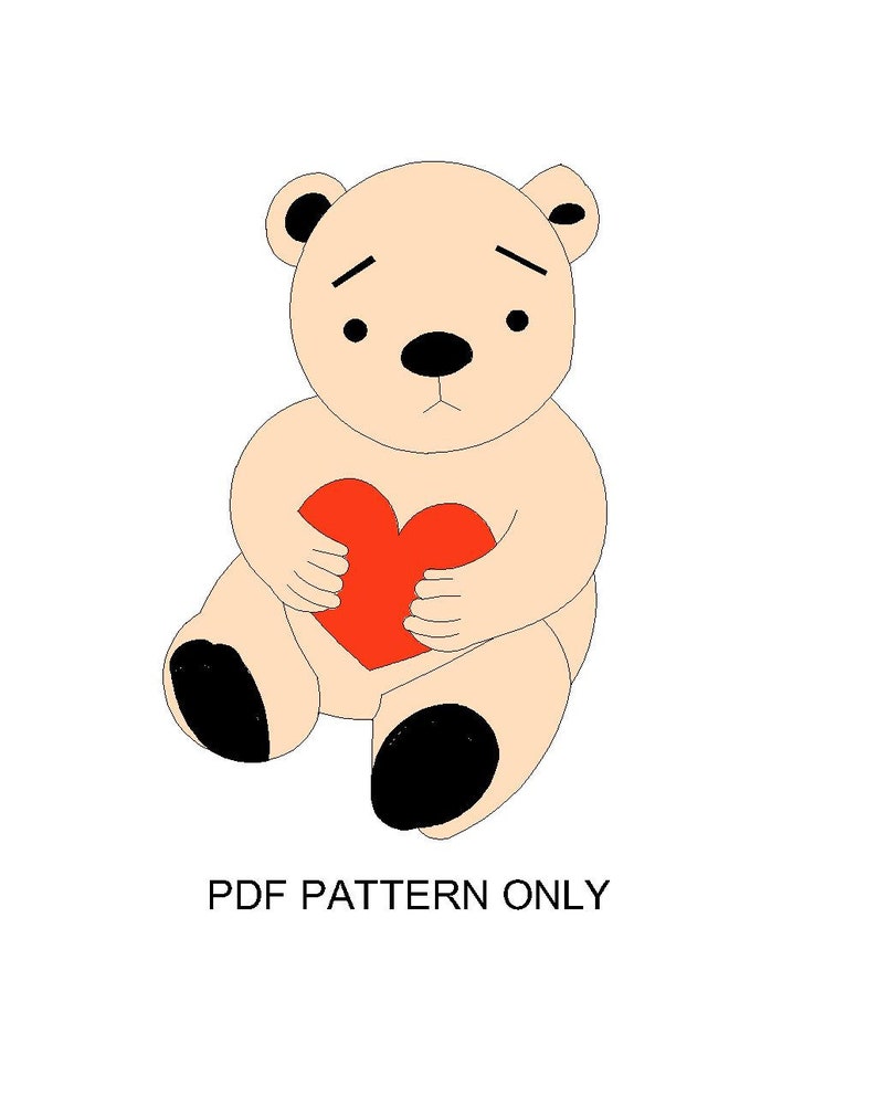 Printable Panda Pdf Sewing Pattern, Teddy Bear Pdf Sewing Pattern, Easy ...