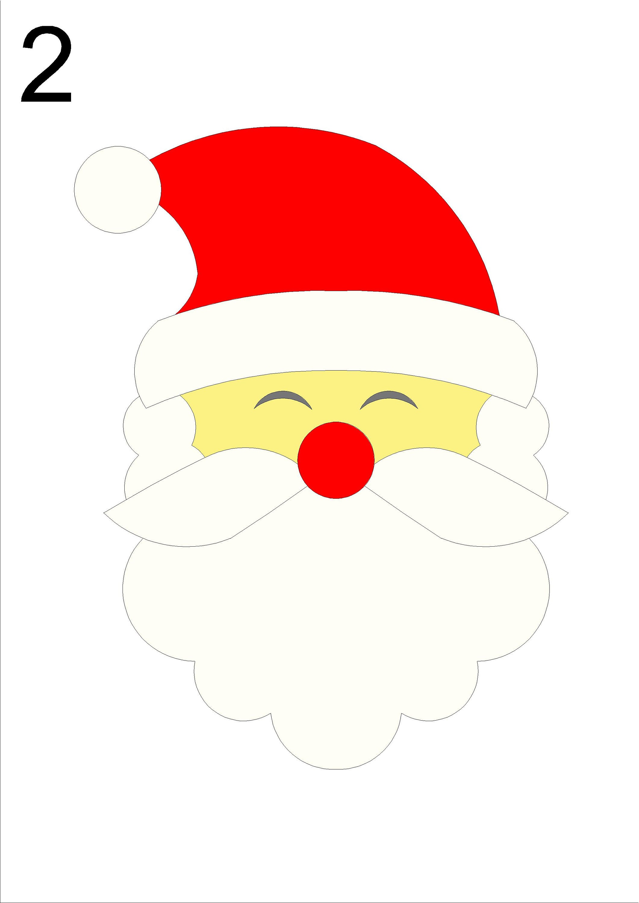 3 Types and 2 Sizes of Christmas Santa Patterns Christmas - Etsy
