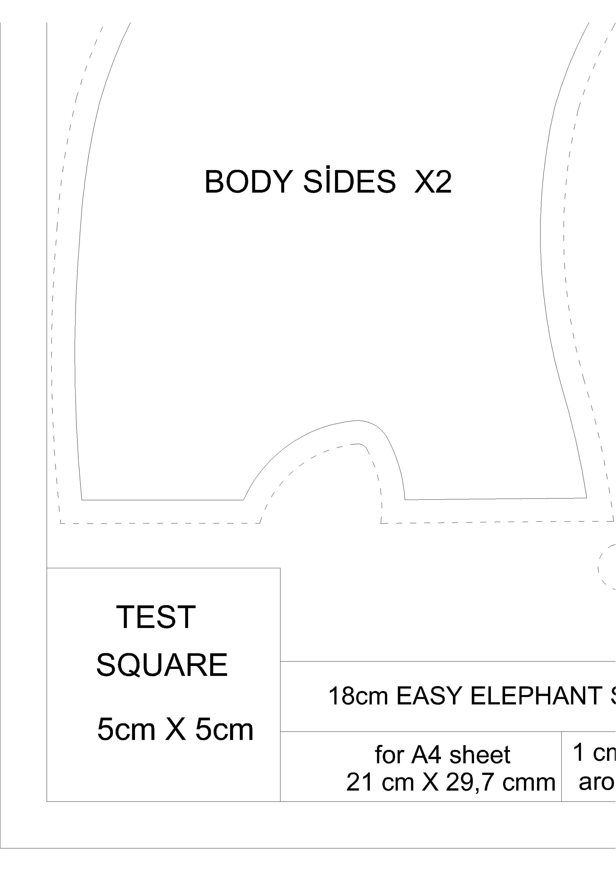 Printable Elephant Pdf Sewing Pattern Easy Begginner - Etsy