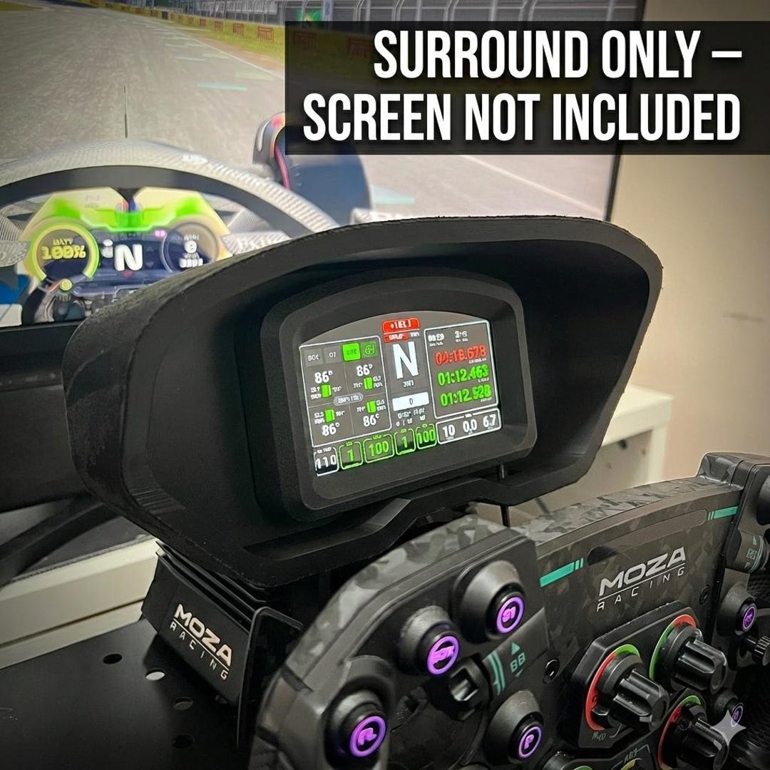 Sim Racing Display Suede Dashboard Surround for 5" DDU Screens Vocore ...