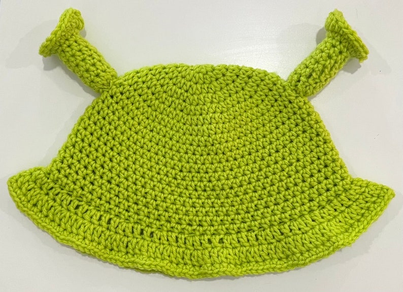 Crochet Shrek Inspired Bucket Hat - Etsy