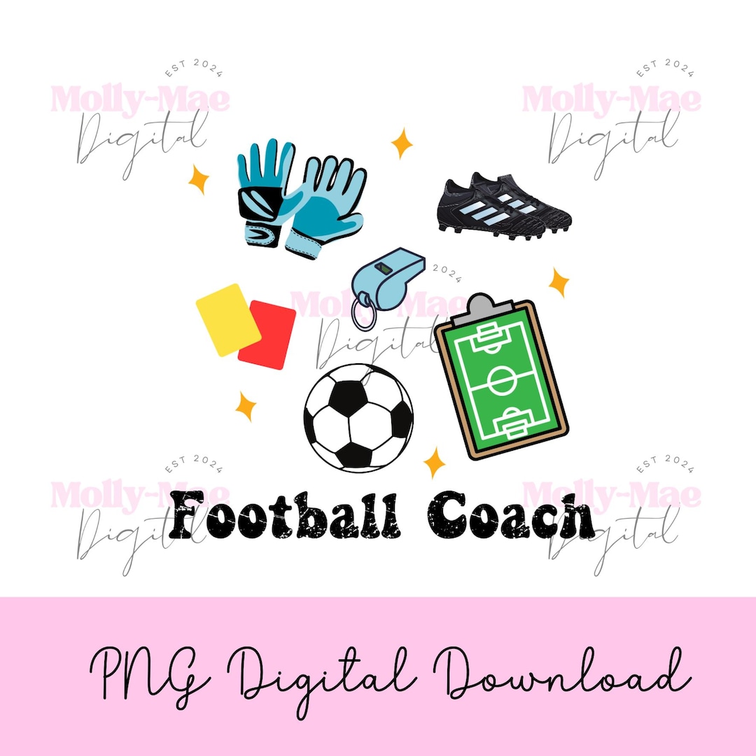 Football Coach PNG Files Digital Downloads Instant Downloads Football ...