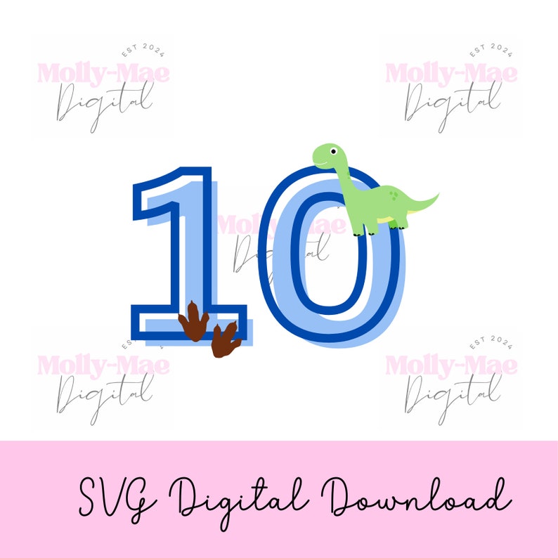 BUNDLE Dinosaur Number SVG Files Dinos SVG Files Digital Download ...